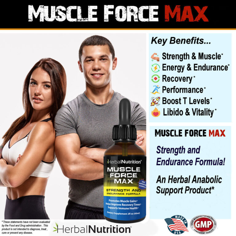Muscle Force Max Muscle Building Supplement - Herbal Nutrition