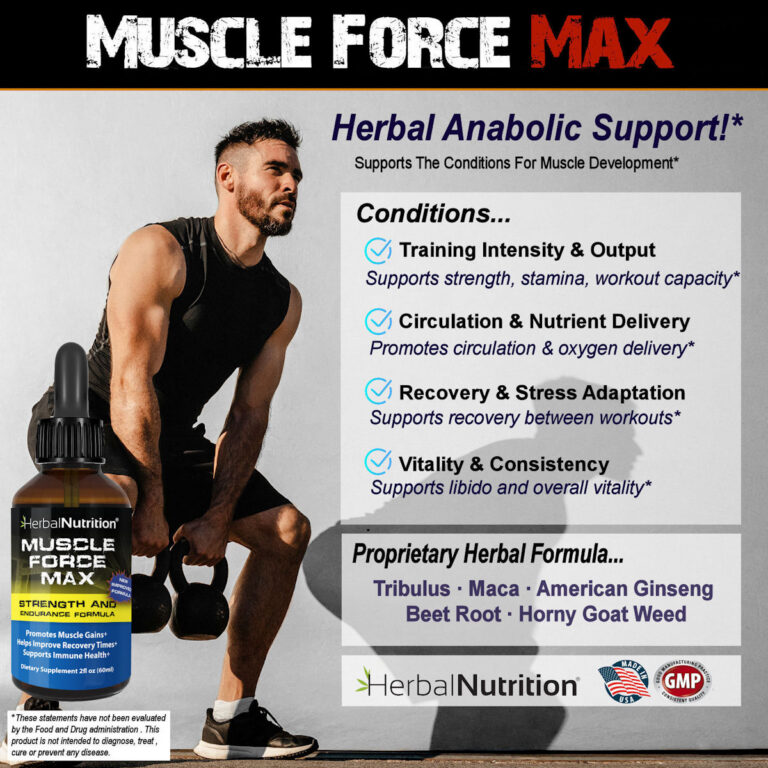 Muscle Force Max Muscle Building Supplement - Herbal Nutrition